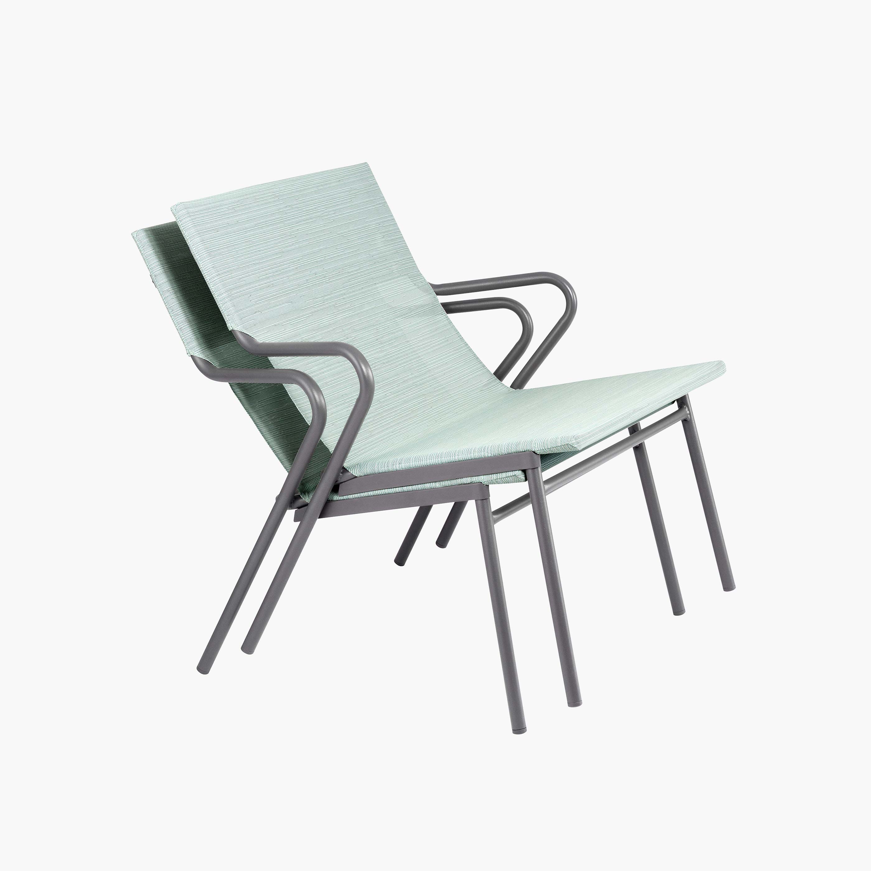 2 Vence Low Lounge Chairs Mistral – High Comfort Outdoor Seating | Lafuma