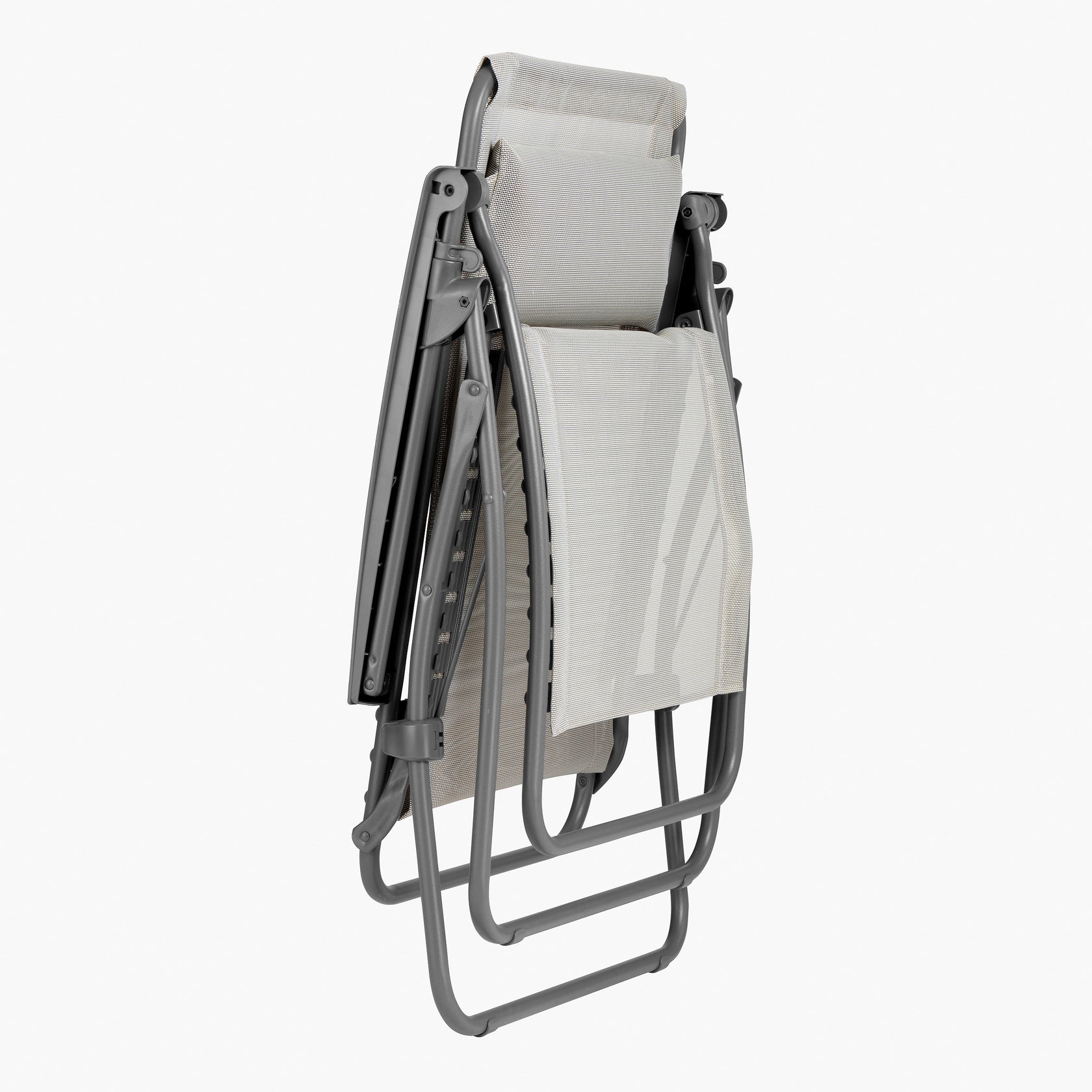 Set of 2 reclining chairs rclip Batyline®iso seigle tubing titane